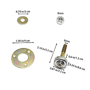 AuRiver 8 PCS Furniture Rocking Chair Bearing Connecting Piece Rocking Chair Bearing Screws Bolts Kits Furniture Connecting Accessories (M8 x 55 mm)