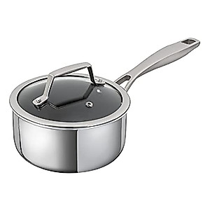 Kuhn Rikon Peak Non-Stick Saucepan with Glass Lid, 7.05 inch/18 cm