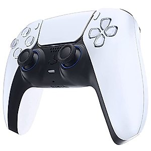 Yaner Glossy Replacement Accessories Accent Rings for DualSense 5 PS5 Controller - Controller NOT Included(Blue）