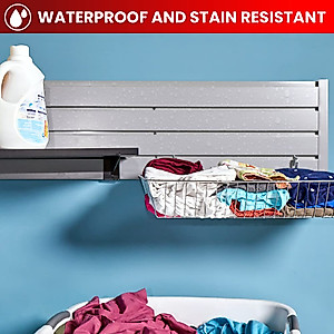 Slatwall Panel Garage Wall Organizer: Heavy Duty Wall Mounted PVC Wall Rack, Interlocking Slat Wall Paneling for Garage Wall Storage, Slatwall Board or Slatwall Shelves System -White (8’x4’W)