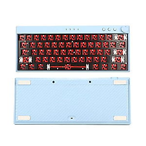Yoidesu Mechanical Keyboard DIY Kit, 61 Keys Hot Swappable RGB Custom Mechanical Gaming Keyboard Kit, 3Pin/5Pin Switch, Wireless 2.4G/Bluetooth/Type C Wired Keyboard(Blue)