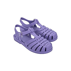 Melissa Possession Jelly Sandal for Women - The Iconic 90s Original Jelly Shoe, Fisherman’s Sandal with Adjustable Strap and Side Buckle, Lilac, 7