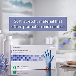 McKesson Confiderm 3.8 Disposable Nitrile Exam Glove Standard Cuff Length