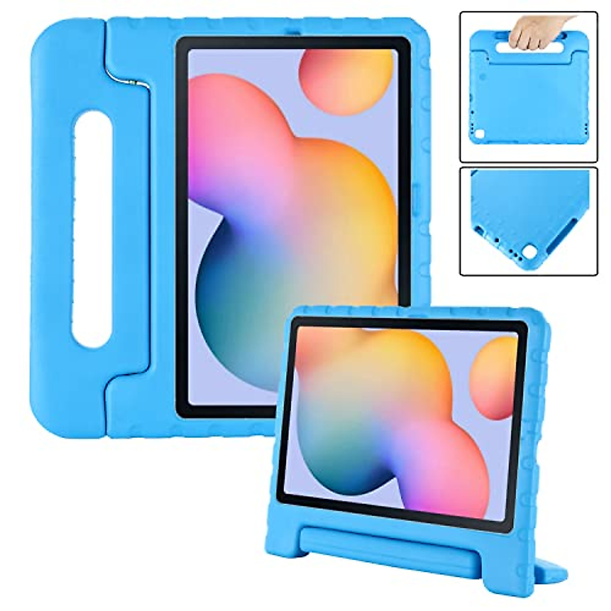 i-original Kids Case for Samsung Galaxy Tab S6 Lite 10.4 inch 2022/2020 Model (SM-P610/P613/P615/P619) - Shockproof Kids Bumper Cover Handle Stand EVA Case(Blue)