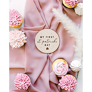 The Cotton & Canvas Co. My First St. Patrick's Day Wooden Milestone Card, Baby's First Year, Baby's First Holiday, Baby Shower, Newborn, Photoshoot Prop