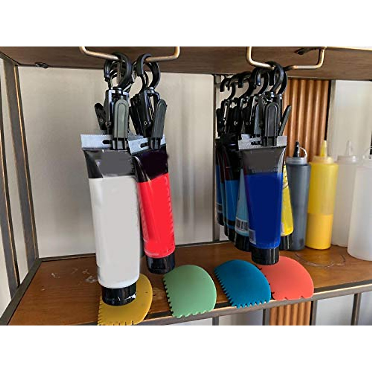 VinBee 20 PCS Super Strong Plastic Home Travel Swivel Hanging Laundry Hooks Clip - 4.3 Inches (Black)