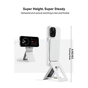 MOFT Phone Tripod Stand Compatible with iPhone 15/14/13/12 Series, Angle Adjustment & Strong Magnets & MagSafe Compatible MOVAS Invisible Selfie Stick Tripod, Misty Cove