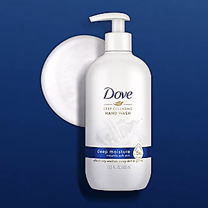 Dove Deep Moisture Hand Wash For Clean and Softer Hands Cleanser That Washes Away Dirt 13.5 oz 4 Count