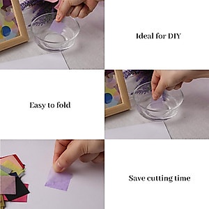 Shindel 7200 Sheets Square Tissue Paper, 1 Inch Art Rainbow Confetti Paper Bulk 40 Multicolor Tissue Mosaic Squares for Kids Collage Crafts DIY Projects