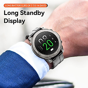 Smart Watches For Men,Women 1.43'' Bluetooth Smart Watch for Android & iOS Full Touch Screen, Blood Oxygen Heart Rate Sleep Monitor Activity Tracker, IP68 Waterproof, Outdoor Fitness Watch (Black)