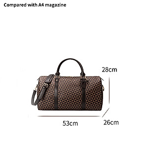 Men's Travel Duffel Bag CHENFANS Leather Large Capacity Weekend Luggage Tote Bag - Versatile Carry Large Travel Tote for Gym Vacations