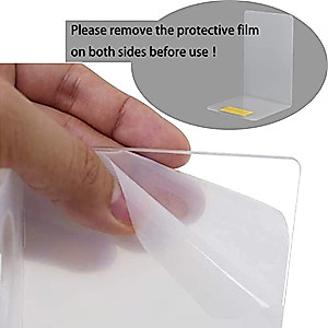 8 Pcs Book Ends Clear Bookends Acrylic Bookends for Shelves, Heavy Duty Bookends Plastic Bookends for Home Office Library Decorative,7 x 4.8 x 4.8 INES