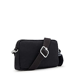 Kipling Womens Women's Emilia Bag, Organisational Compartments, Adjustable Crossbody Strap, Zip Closure, N Shoulder Bag, Black Tonal, 7.5 L x 4.125 H 1.5 D US