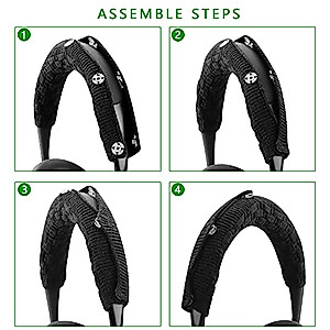 Geekria Knit Fabric Headband Pad Compatible with Bose Noise Cancelling Headphones 700, NCH 700, NC 700 Headphone Replacement Headband/Headband Cushion/Replacement Pad Repair Parts (Black)