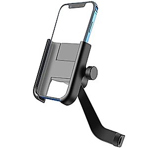 UBeesize Motorcycle Rearview Mirror Phone Mount, Cell Phone Holder for Motor Full Aluminum Alloy Universal Smartphone Holder Mount【Φ10mm】 for iPhone, Galaxy, Google Holds Phones Width Up to 3.7”