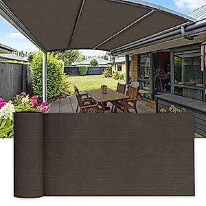 COARBOR 6'x15' Outdoor Shade Fabric Cloth Material Roll for DIY Pergola Cover Carport Patio Deck Backyard Garden Plant Shade Cover Yard Balcony Privacy Shade Screen Brown