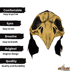 Ghoulish Productions Crow Bird Helmet Halloween Latex Mask