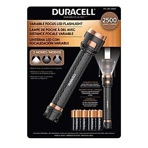 Duracell 2500 Lumens Variable Focus LED Flashlight w/AA Batteries