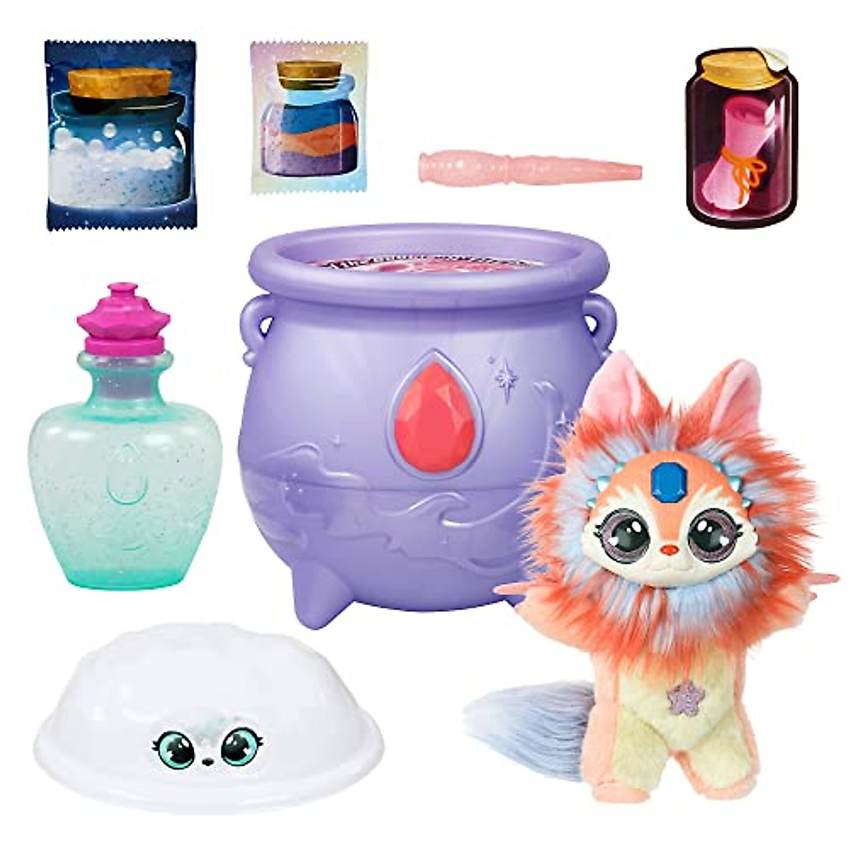 Magic Mixies Color Surprise Magic Cauldron. Reveal a Mixie Plushie from The Fizzing Cauldron and Discover 6 Magical Color Change Surprises - Styles May Vary - Non-Electronic