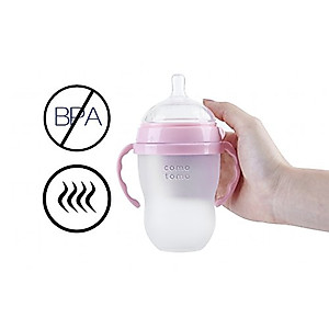 Compatible Bottle Handle for Comotomo, (Pack of 3, Pink)