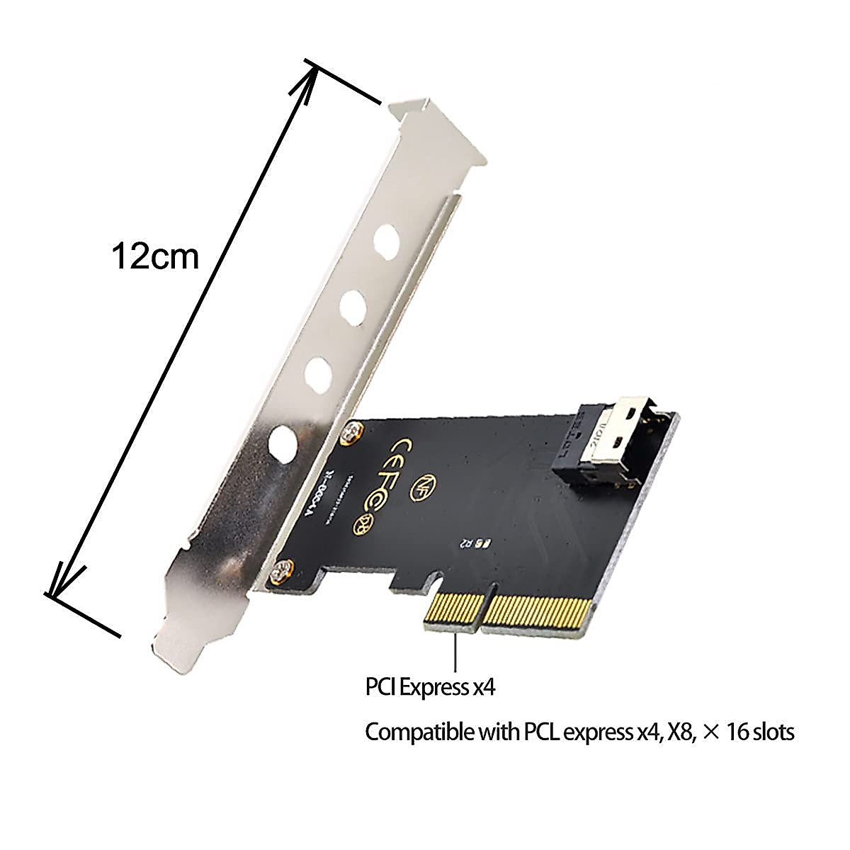 Cablecc PCI-E 4X to U.2 U2 Kit SFF-8639 to SFF-8654 Slimline SAS NVME PCIe SSD Adapter for Mainboard