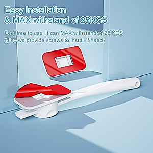 EUDEMON 1 Pack Child Proof Door Finger Pinch Guard, Baby Door Stopper& Door Latch, Adjustable Door Lever Handle for Pets, Great Door Lock for Dogs, Easy Cats Entry(White)