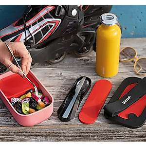 Guzzini On The Go Travel Cutlery, Spreads & Del Ciotto, 19 x 5.5 x h2 cm, Yellow