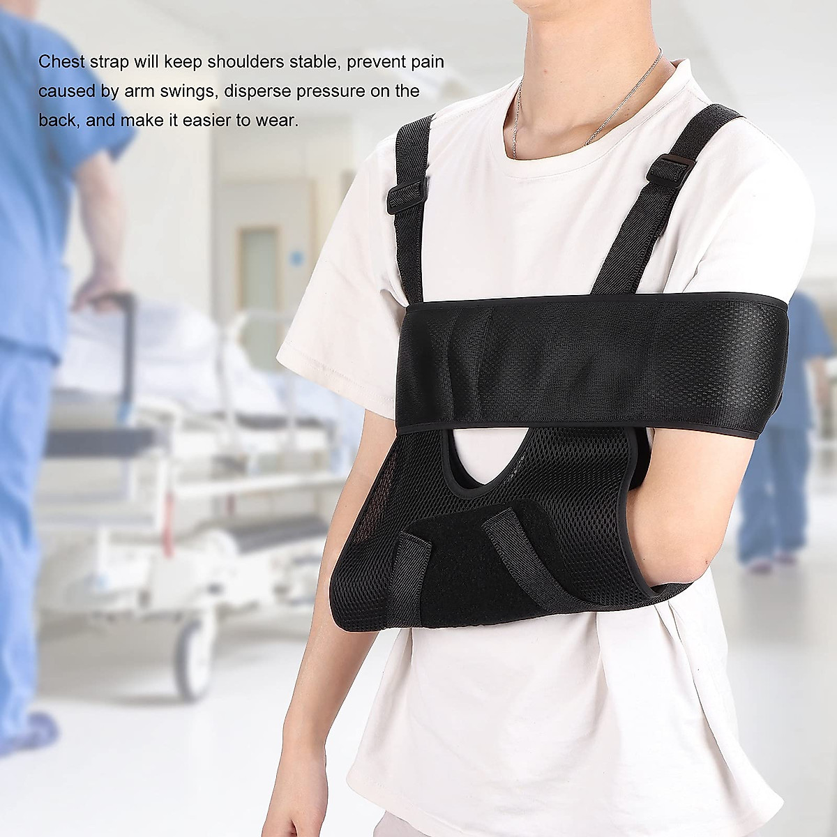01 02 015 Shoulder Support Brace Arm Slings, Arm Shoulder Immobilizer Brace Elbow Support Comfort Arm Immobilizer Band for Shoulder Injury