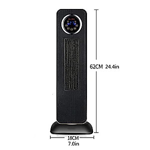 Outdoor Garden Heater Space Heater, 2000W Oscillating Electric Heater with Timer, Thermostat, Tip-Over and Overheat Protection, Quiet Heating Ceramic Heater with Remote Patio Heate