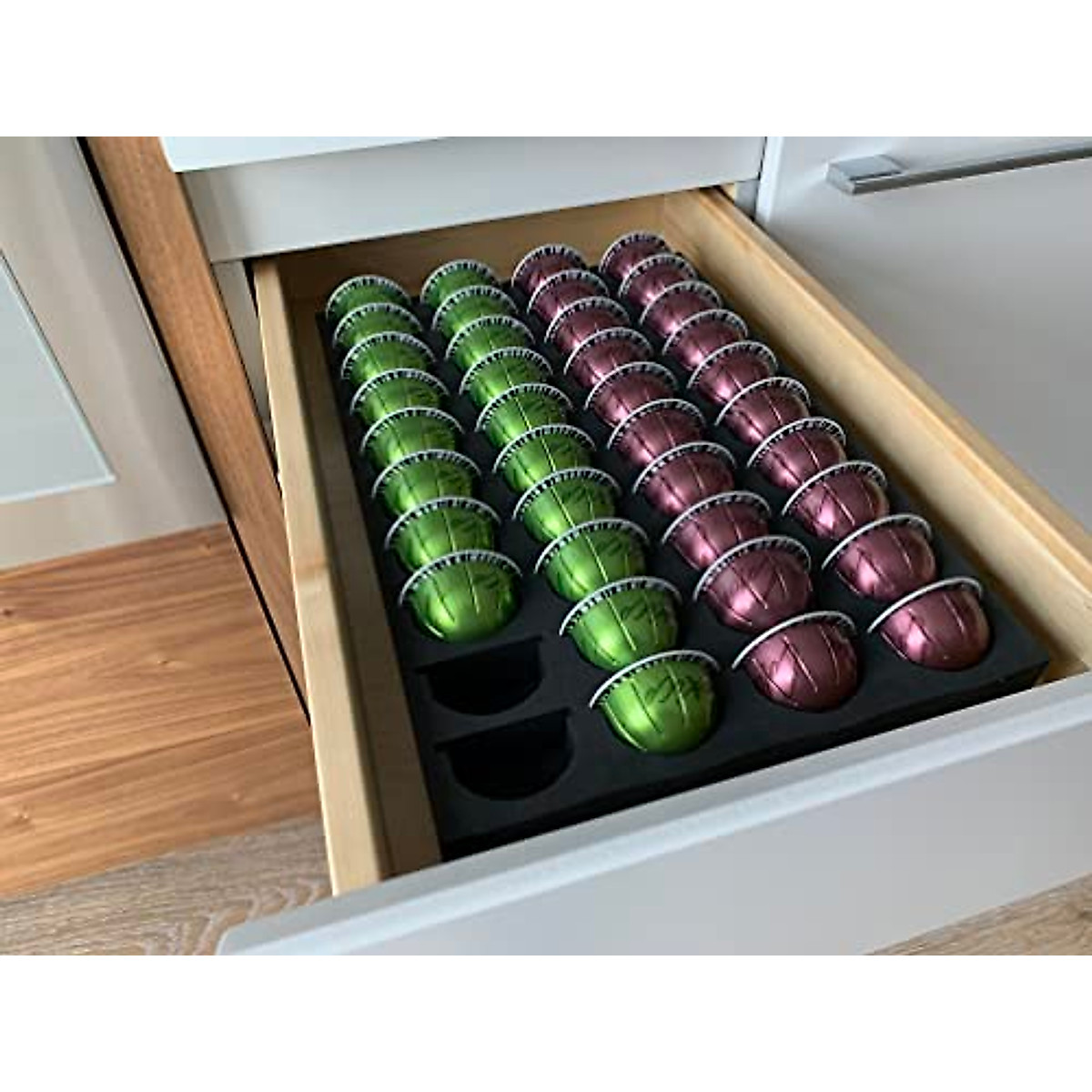 Coffee Pod Storage Tray, Organizer Compatible with Nespresso Vertuoline For Drawer or Countertop 40 Vertuo Capsule Capacity