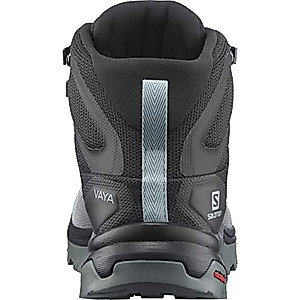 Salomon VAYA MID Gore-TEX Hiking Boots for Women, Stormy Weather/Black/Trooper, 5