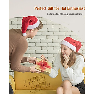 Newest Hat Organizer for Baseball Caps, 2Pcs Hat Racks, No Install Acrylic Hat Stand for 14 Baseball Caps for Bedroom, Closet, Dresser, Hat Holder Display and Organizer for Berets, Duckbill Caps, Etc