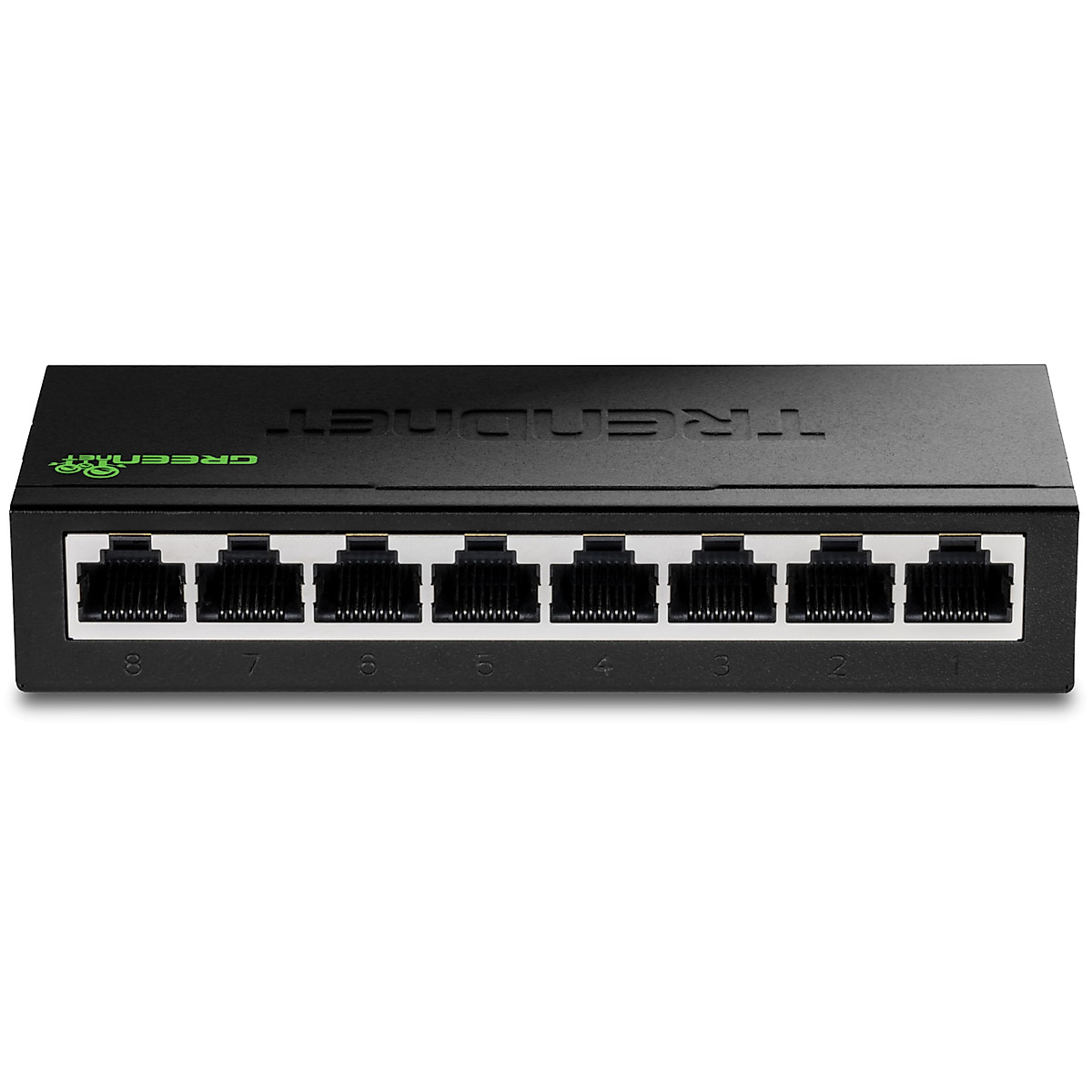 TRENDnet 8-Port Mini Gigabit Switch, TEG-S80g, GREENnet Technology, NDAA + TAA Compliant, Desktop Metal Ethernet Network Switch, 8 x Gigabit Ports, Fanless, Lifetime Protection, Black