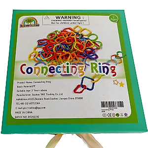 RAINBOW TOYFROG Baby Links Rings - 35 Geometric Linking Chains Ring Toys for Baby - Safe Infant Toys for Teething and Sensory Development - Car Seat & Stroller Toys for Infants & Toddlers