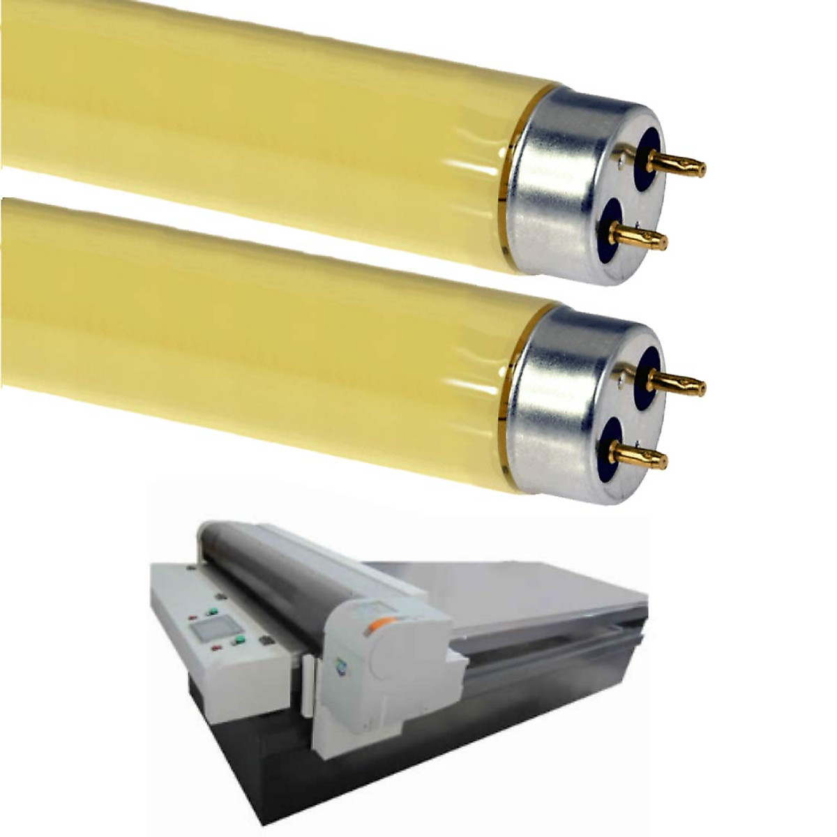 GoodBulb 32-Watt Screen Room Gold Fluorescent Tubes | T8 Shape G13 Base | Gold Light Color | Screening Rooms for Print | Pack of 2 Bulbs