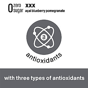 vitaminwater zero sugar xxx, electrolyte enhanced water w/vitamins, açai-blueberry-pomegranate drinks, 20 fl oz, 12 Pack