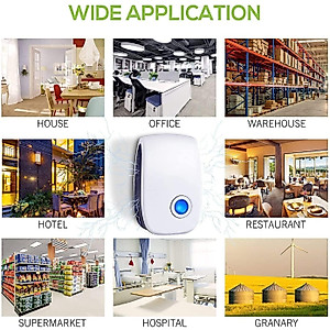 Ultrasonic Pest Control Repellent 6 Packs,Electronic Plug in Sonic Repellent pest Control for Insects Roaches Ant Mice Bugs Mouse Rodents Mosquitoes Spiders