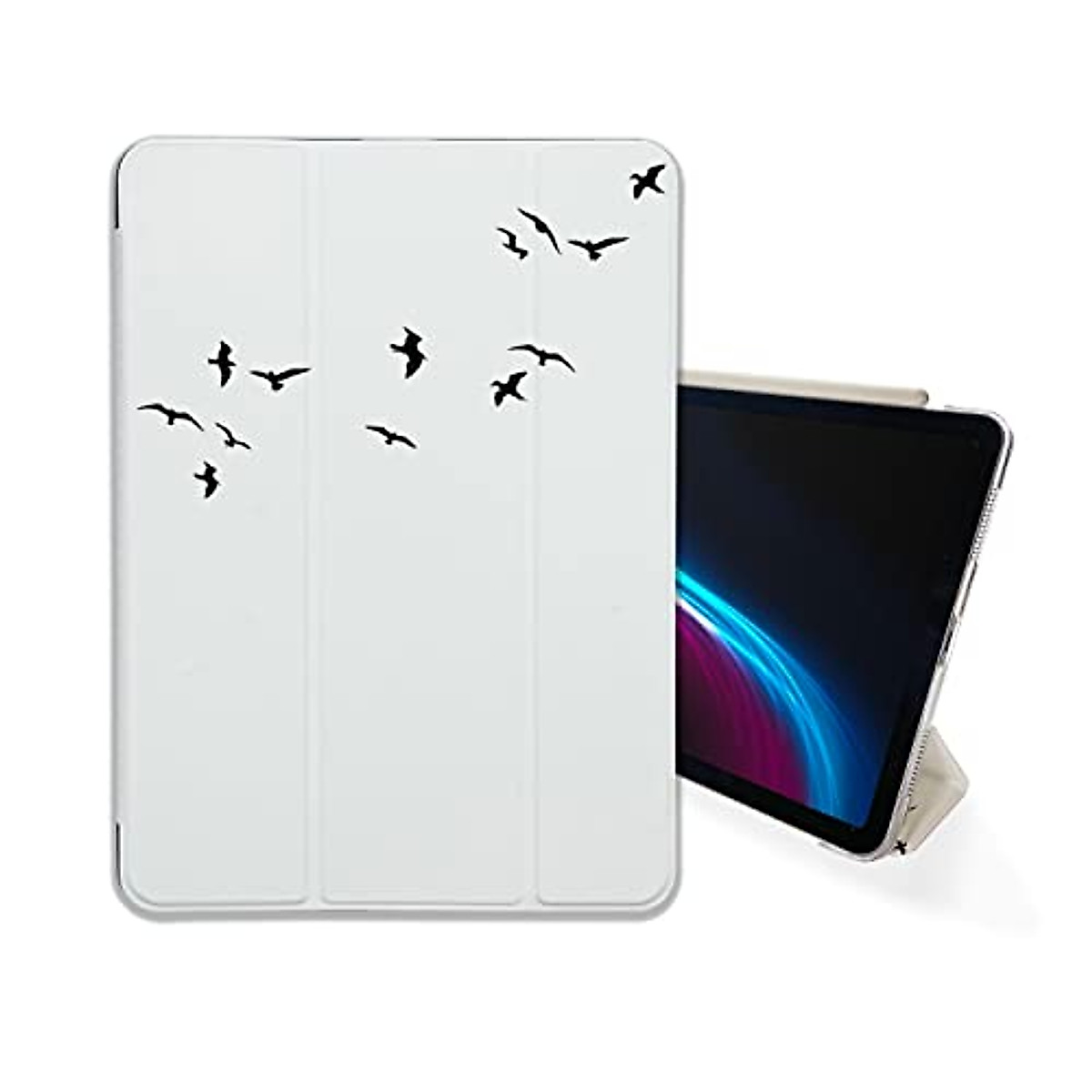 Cute Black Birds Tree Nature case Compatible with iPad Mini Air Pro 7.9 8.3 9.7 10.2 10.9 11 12.9 inch Pattern Cover New 2022 2021 Trifold Stand 3 4 5 6 7 8 9 Generation 485 (10.2" 7/8/9 gen)