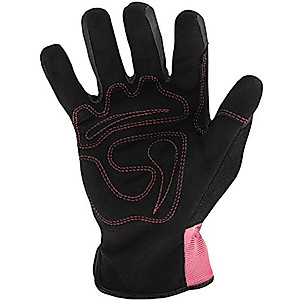 Ironclad Tuff Chix Women's Work Gloves TCX, Designed for Women's Hands, Performance Fit, Durable, Machine Washable, (1 Pair), X-LARGE Pink