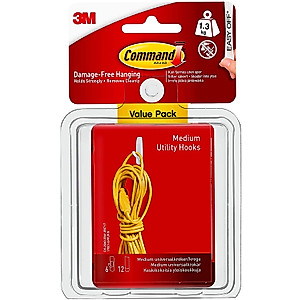 Command 17001-VP-6PK Value Pack Medium Utility Hooks, 6, Diopter 1.5, 6 Count