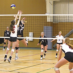 GoSports Indoor Competition Volleyball - Made from Synthetic Leather - Includes Ball Pump - Regulation Size and Weight (Choose Single Ball or Six Pack)