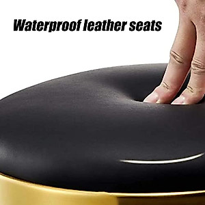 LWBLJX Rolling Bar Stool Beauty Salon Counter Makeup Medical Chair with Swivel Wheels, PU Leather Seat & Stainless Steel Frame, Adjustable 44-59 cm(Color:Blue)