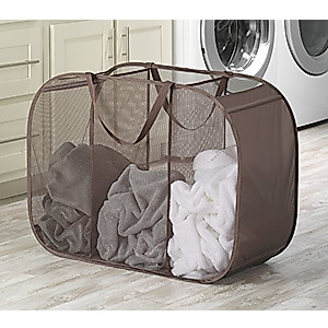 Whitmor 6926-986-CHOC Pop & Fold Laundry Sorter, Chocolate