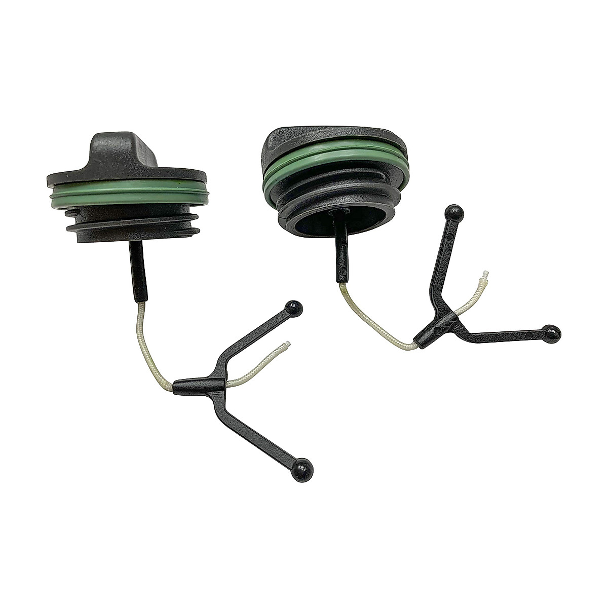 Fuel & Oil Cap Leak Proof Tested (2 PACK) Compatible with Husqvarna chainsaw 288 365 357 359 390 395 455 Rancher Parts OEM 537215202 537 21 52-02