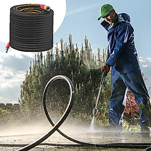 Hourleey 50FT Pressure Washer Hose with 3/8 Inch Quick Connect, High Tensile Wire Power Washer Hose, 4000 PSI