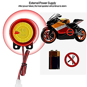Motorcycle Alarm System, Akozon 12V Universal Motorcycle Wireless Anti-Theft Security Alarm System with 2 Remote Control for Motorcycle Alarm System for car Alarm System