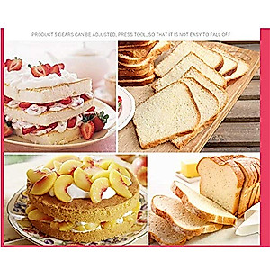 5 Pcs DIY Cake Slicer, Bread Cutter Slice Adjustable 5 Layers, Bread Cake Segmentation Toast Slice Layered Auxiliary Divider