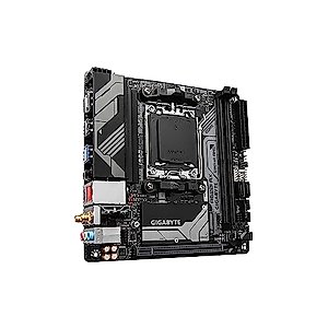 GIGABYTE A620I AX (AM5/ LGA 1718/ AMD/ A620/ Mini-ITX/ 5-Year Warranty/ DDR5/ Single M.2/ PCIe 4.0/ USB 3.2 Gen1 Type-C/Realtek Wi-Fi 6E/ Realtek 2.5GbE/ Q-Flash Plus/PCIe EZ-Latch/Motherboard)