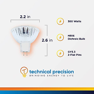 Enx 360W 82v Projector Bulb with GY5.3 Base - Overhead Projector Lamp 02600 Dichroic Bulb - MR16 Reflector Projector Bulb - 2 Pack