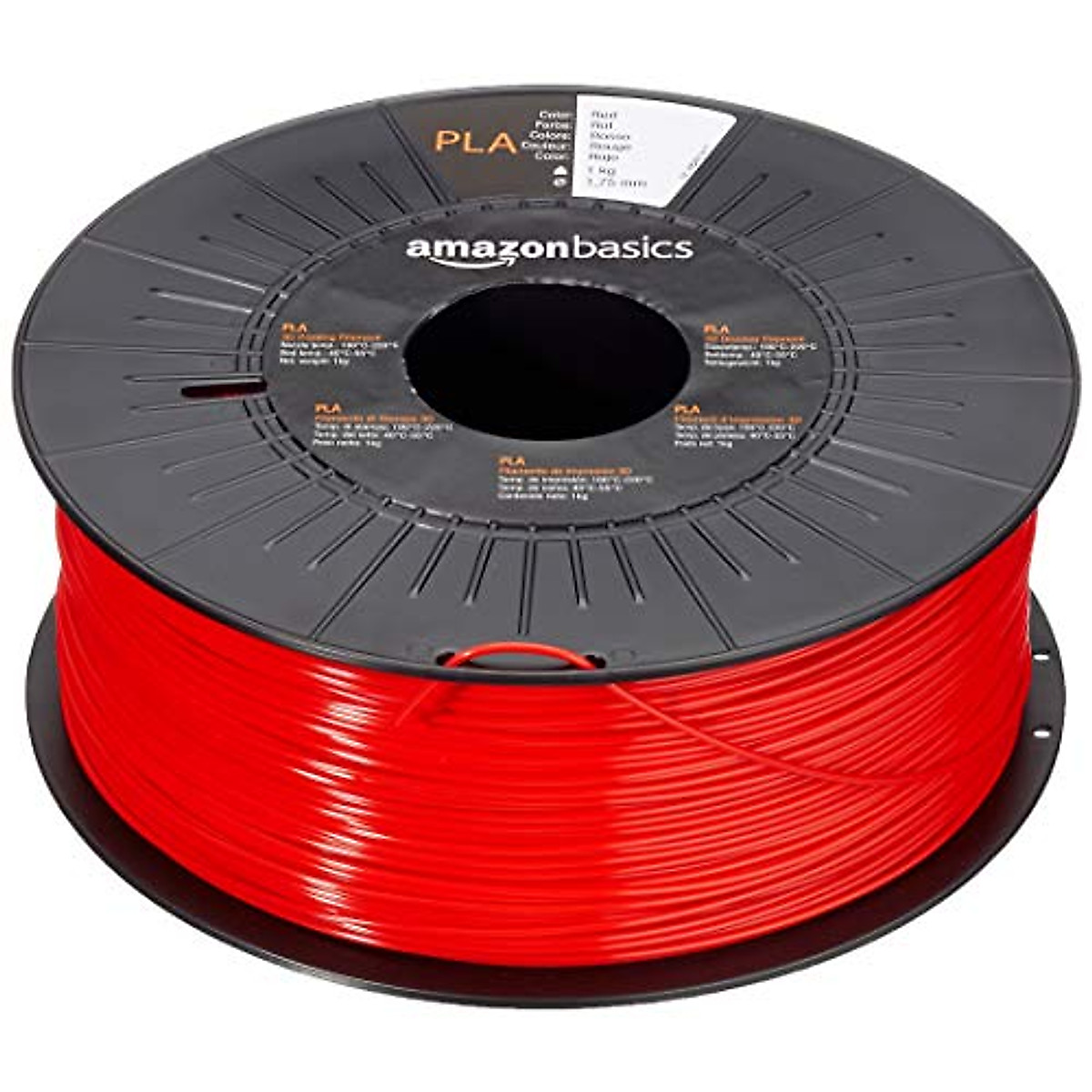 Amazon Basics PLA 3D Printer Filament, 1.75mm, 5 Assorted Colors, 1 kg per Spool, 5 Spools, 5Kg total